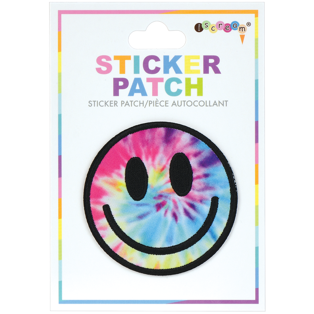 Smiley Face Embroidered Sticker Patch | Iscream